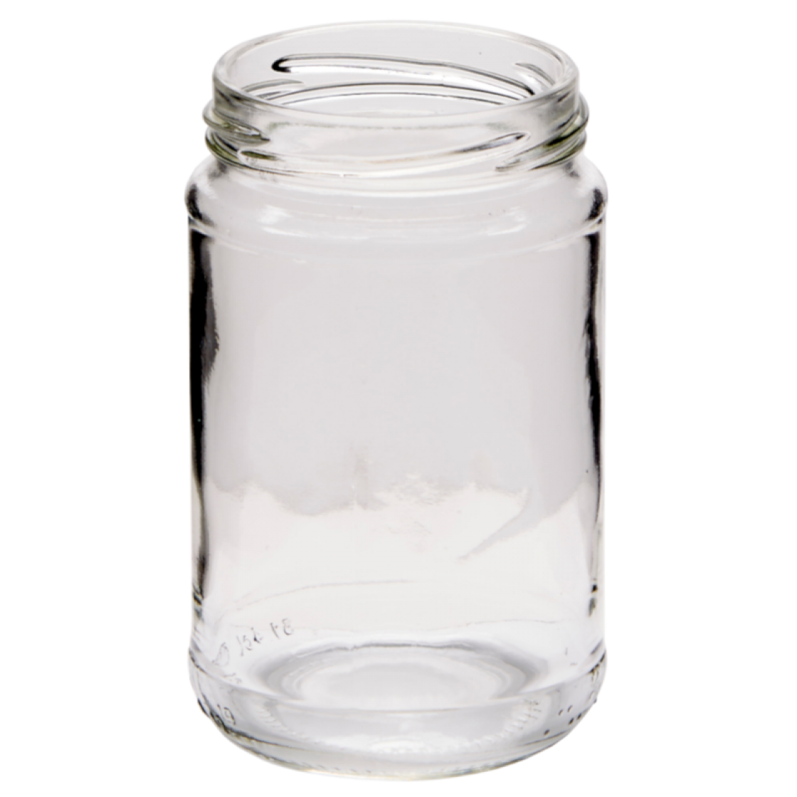 Pack Of 6 X Traditional 1lb (380ml) Round Glass Jam Jars With Silver ...