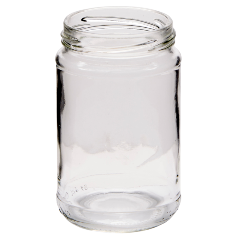 Pack Of 6 X Traditional 1lb (380ml) Round Glass Jam Jars With Silver ...