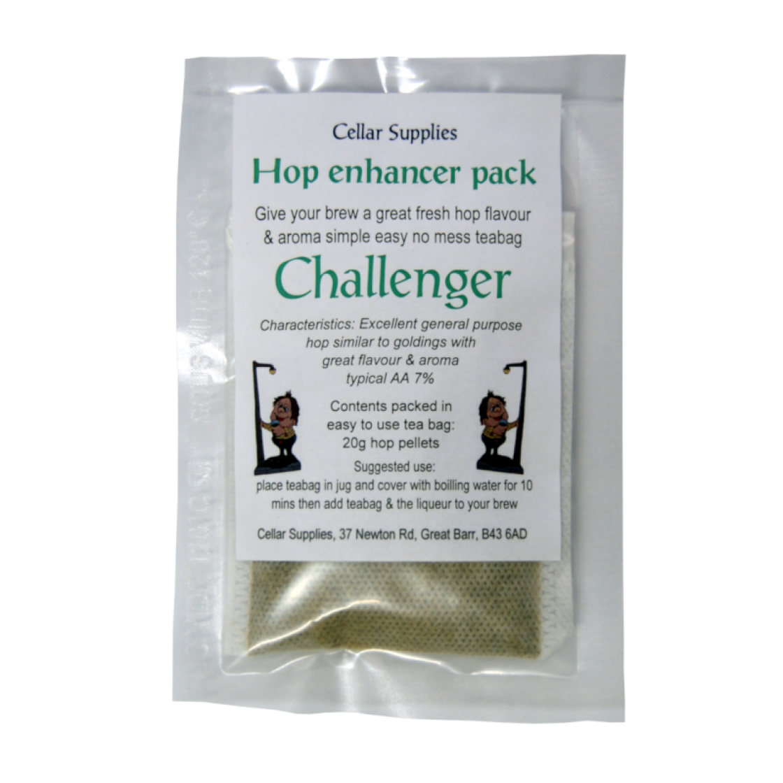 Tea Bag Hop Enhancer Pack - 20g Challenger Hop Pellets - Balliihoo