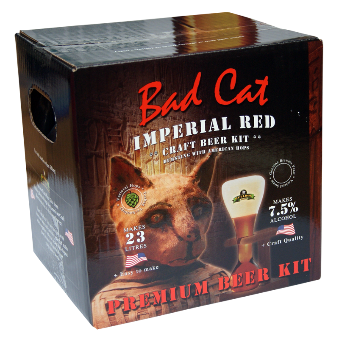 Bulldog Brews 4.7kg - Bad Cat Imperial Red Craft Beer Kit - Balliihoo