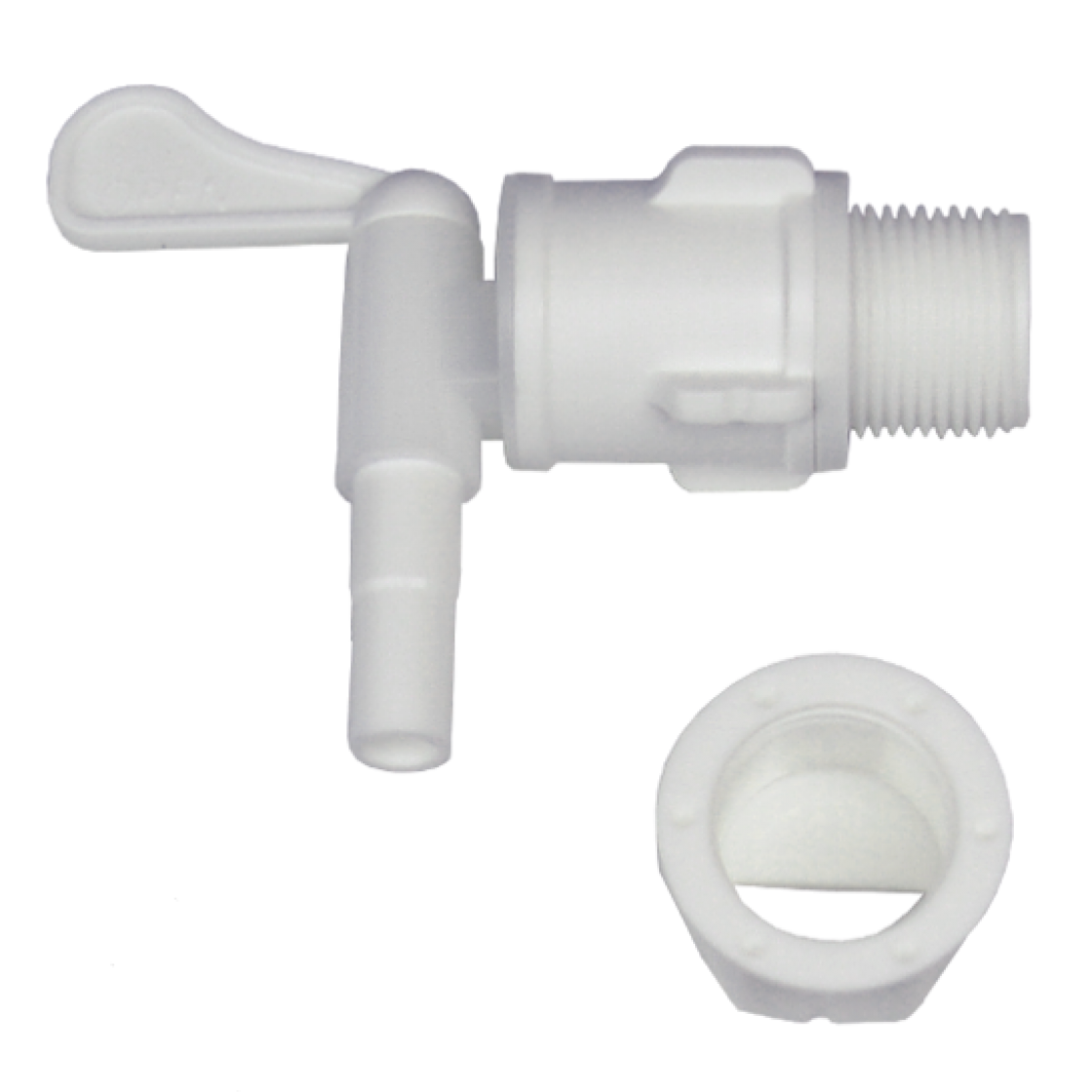 Lever Tap With Back Nut - Narrow Spout For Bottling Stick - Balliihoo