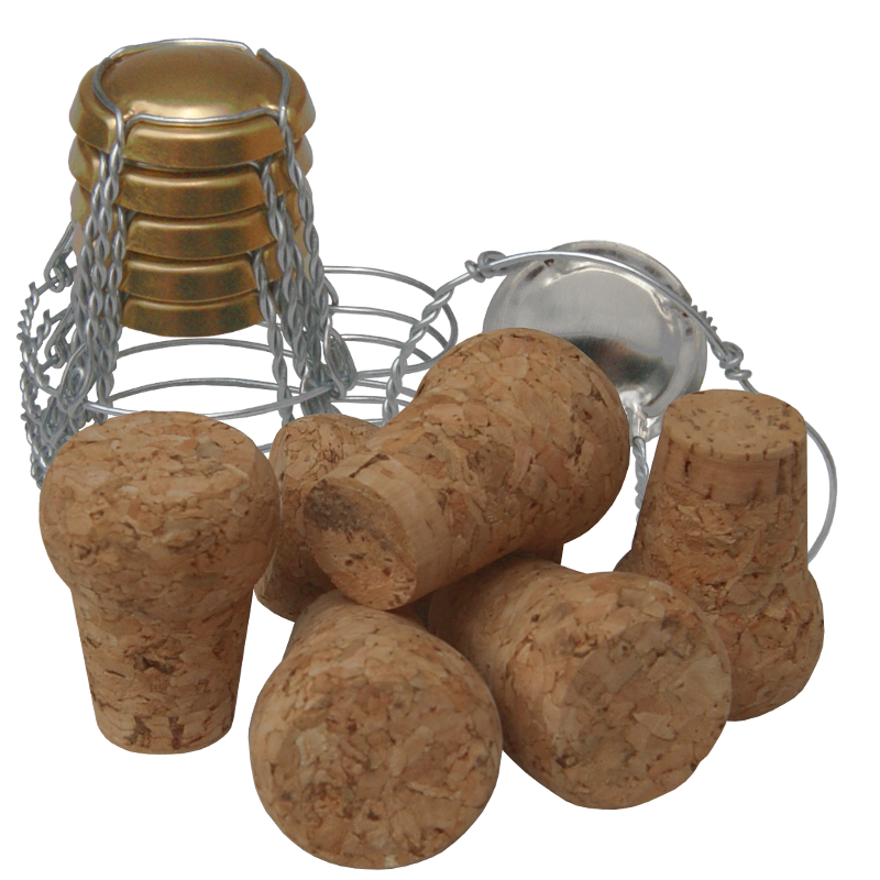 Pack Of 6 Traditional Champagne Corks & Cages / Wires - Balliihoo