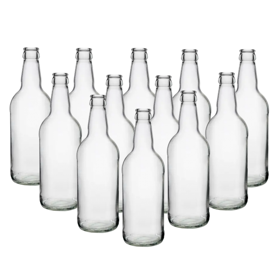 500ml Clear Glass Beer Bottles Pack Of 12 - Balliihoo