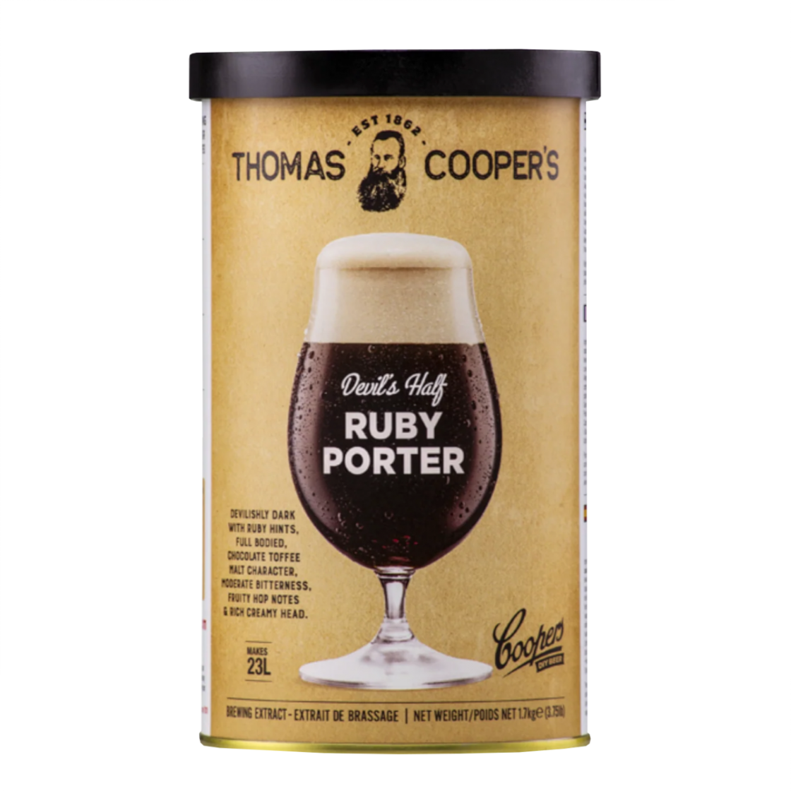 Coopers 1.7kg - Devils Half Ruby Porter - Balliihoo