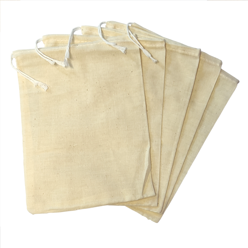 Reuseable Cotton Drawstring Hop Boiling Bags - Pack Of 5 - Balliihoo
