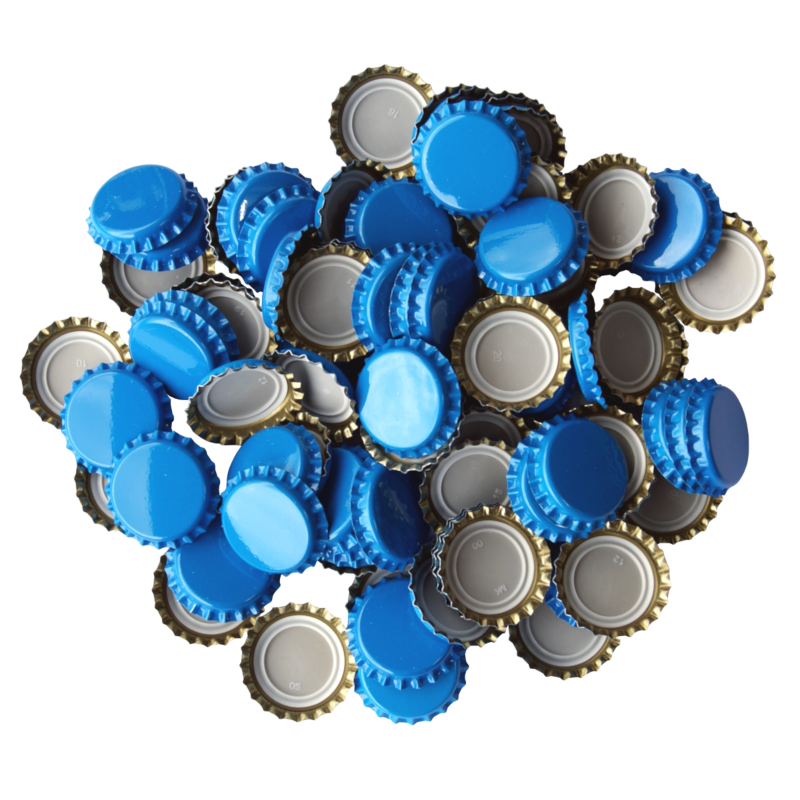 100 X Crown Caps - Sky Blue - Balliihoo