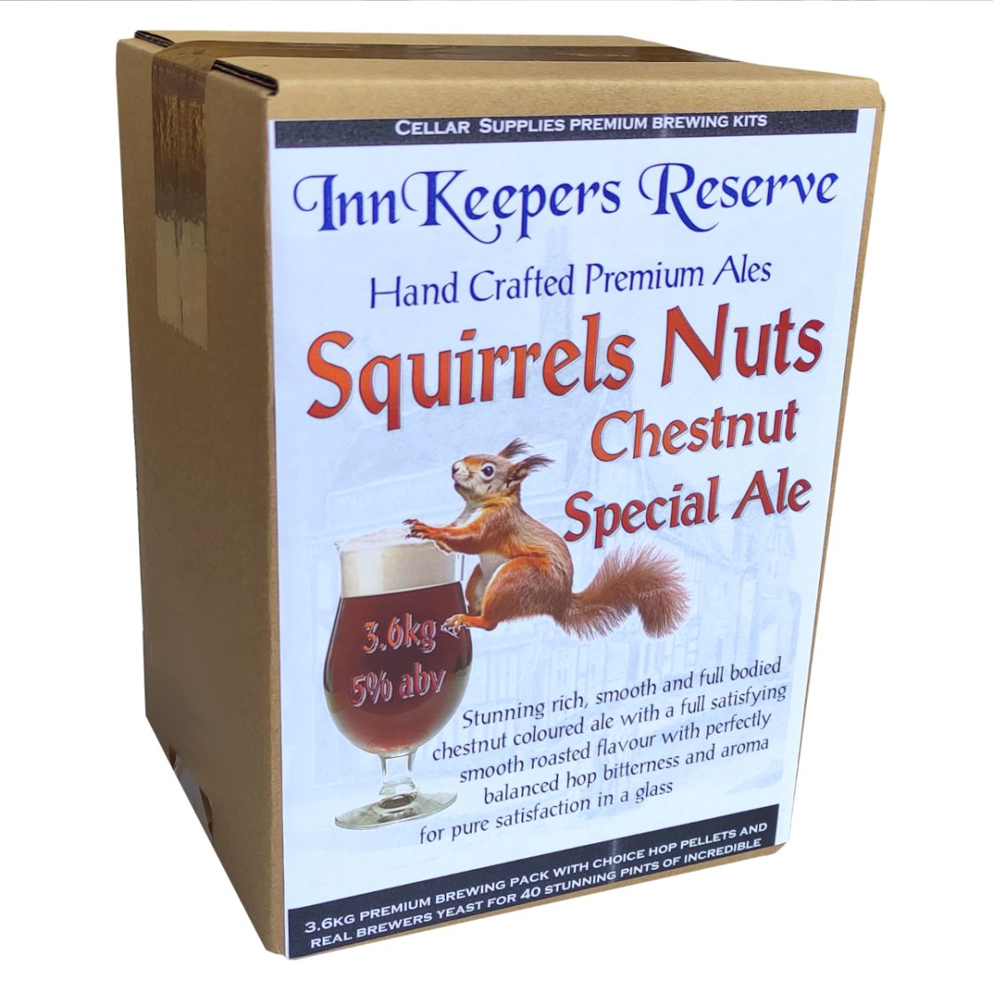 Squirrels Nuts Chestnut Special Ale - 3.6kg 40 Pint Ingredient Kit ...