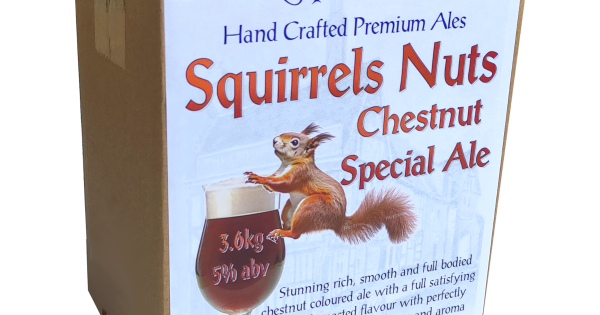 Squirrels Nuts Chestnut Special Ale - 3.6kg 40 Pint Ingredient Kit ...