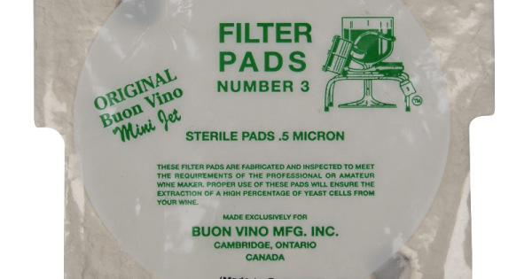 Buon Vino Mini-jet Sterile Filter Pads No 3 - Pack Of 3 - Balliihoo