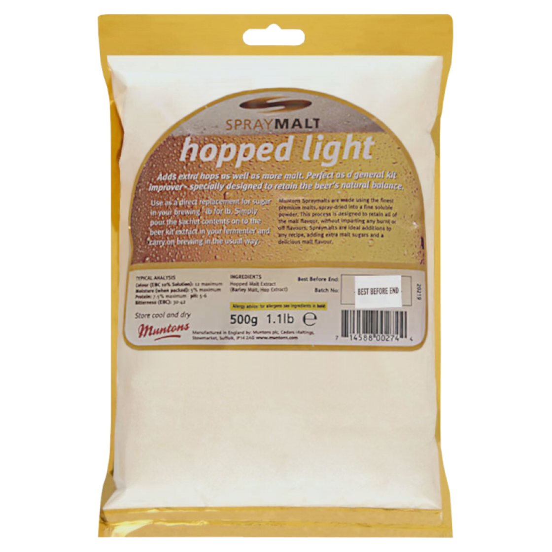 Muntons Spraymalt Hopped Light 500g - Balliihoo