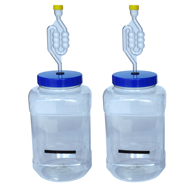 5 Litre Wide Neck Plastic Demijohn With Airlock & Lcd Temp Indicator ...