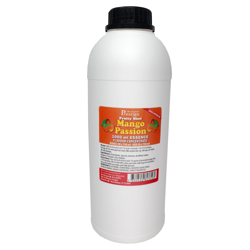 Original Prestige Bulk 1 Litre Tub - Mango Passion Fruity Shot Essence ...