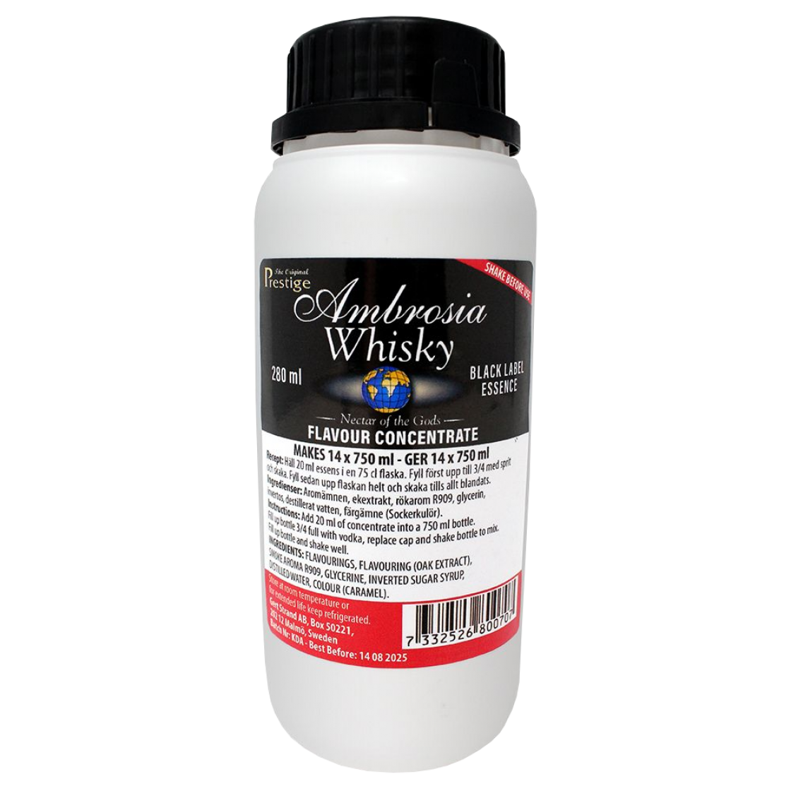 Original Prestige Bulk 280ml - Ambrosia Whisky Essence - Black Label ...