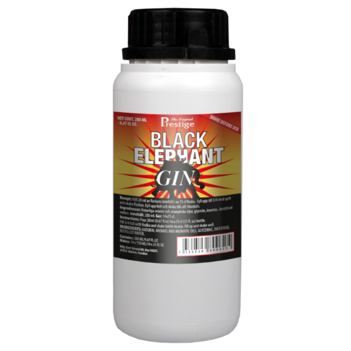 Original Prestige Bulk 280ml - Black Elephant Gin Essence - Balliihoo