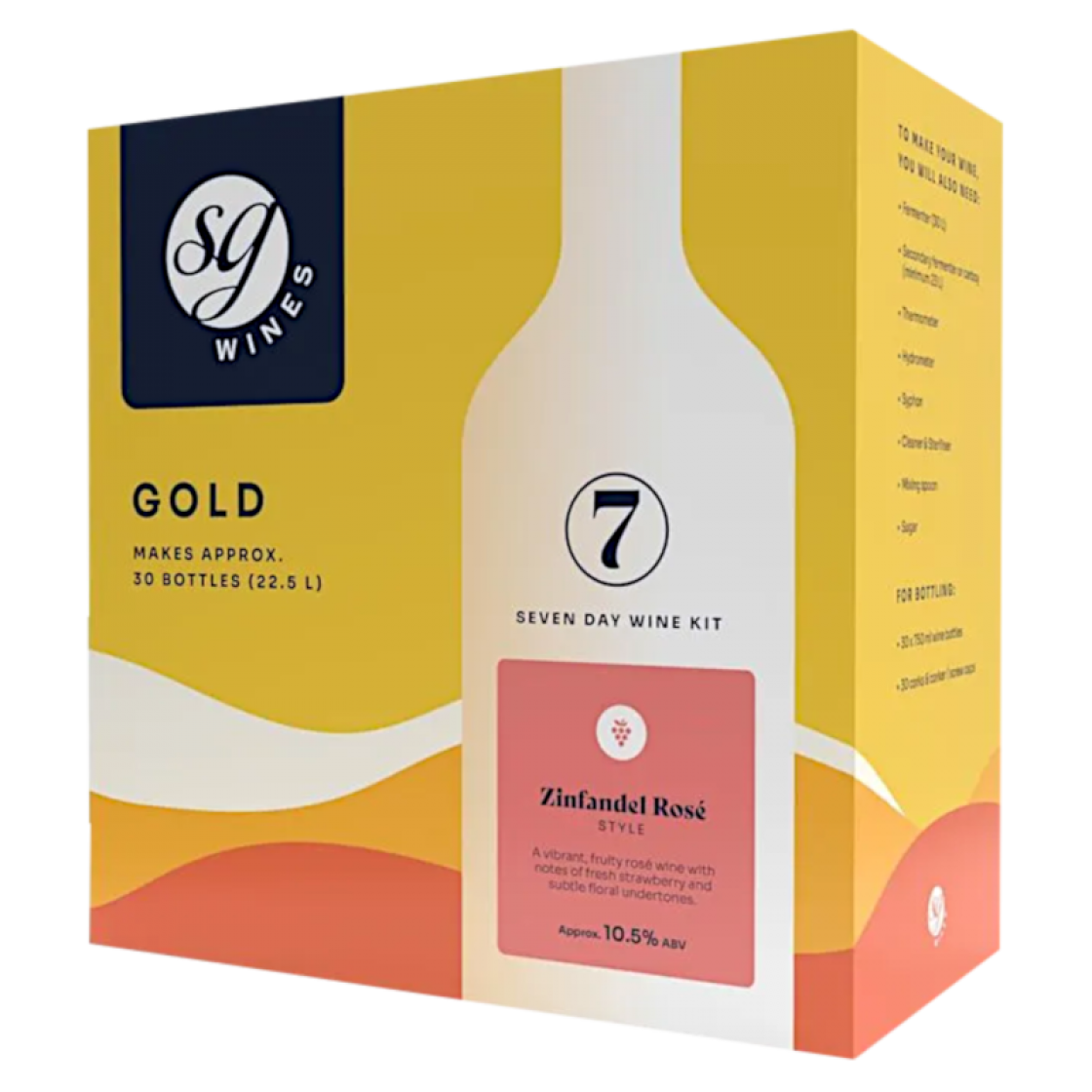 Sg Wines Gold 30 Bottle Rose Wine Ingredient Kit - Zinfandel Rose ...