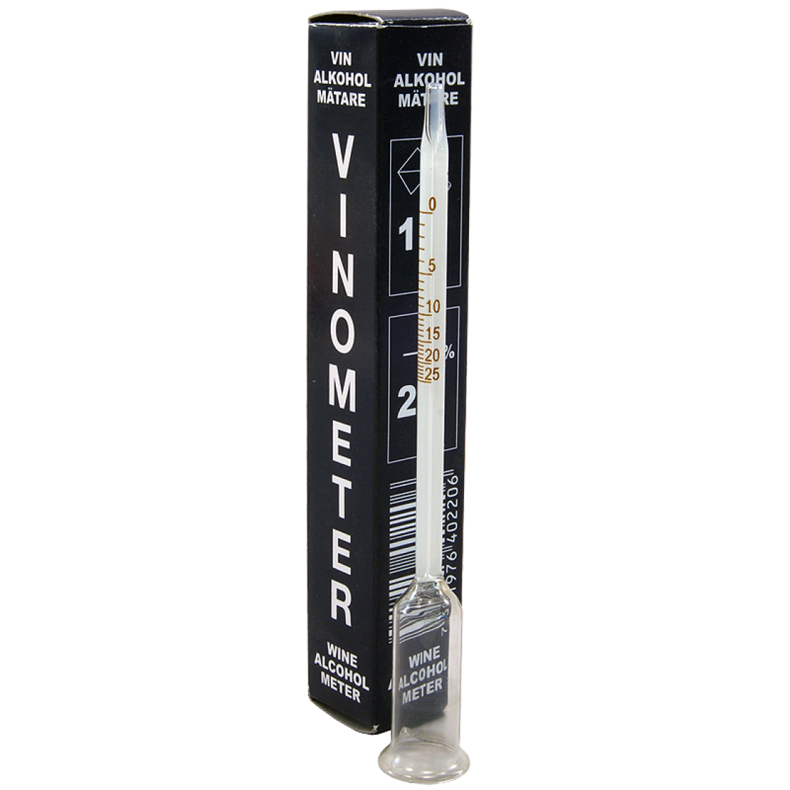 Glass Vinometer - Wine Alcohol Meter - Balliihoo