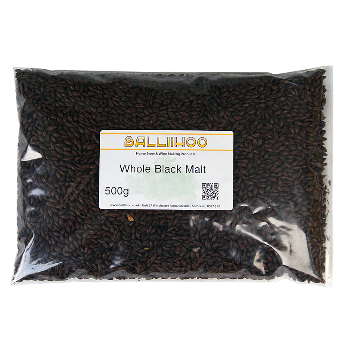 Whole Black Malt - 500g Pack - Balliihoo