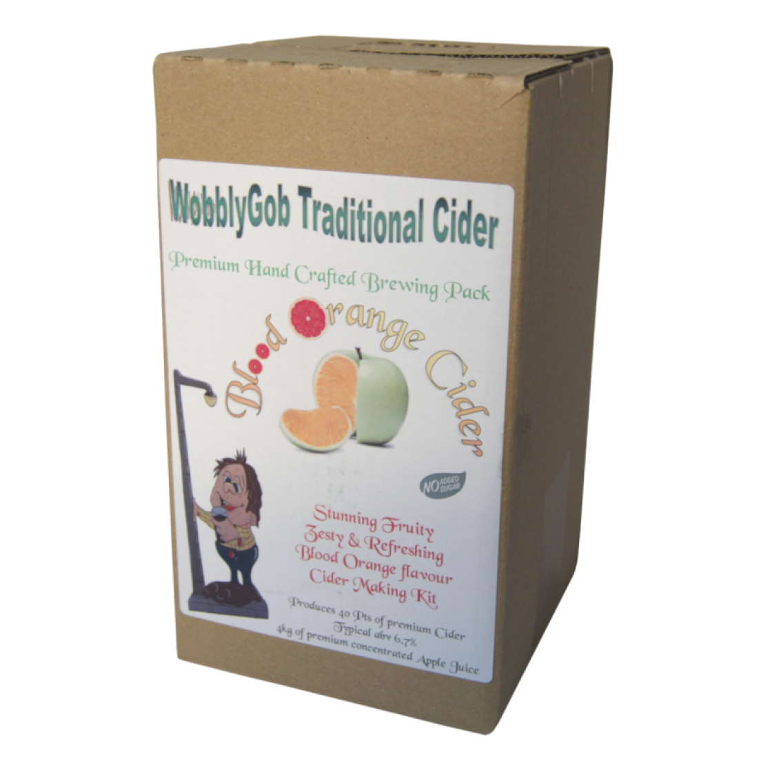 Wobblygob 4kg - 40 Pint - Blood Orange Cider Ingredient Kit - Balliihoo