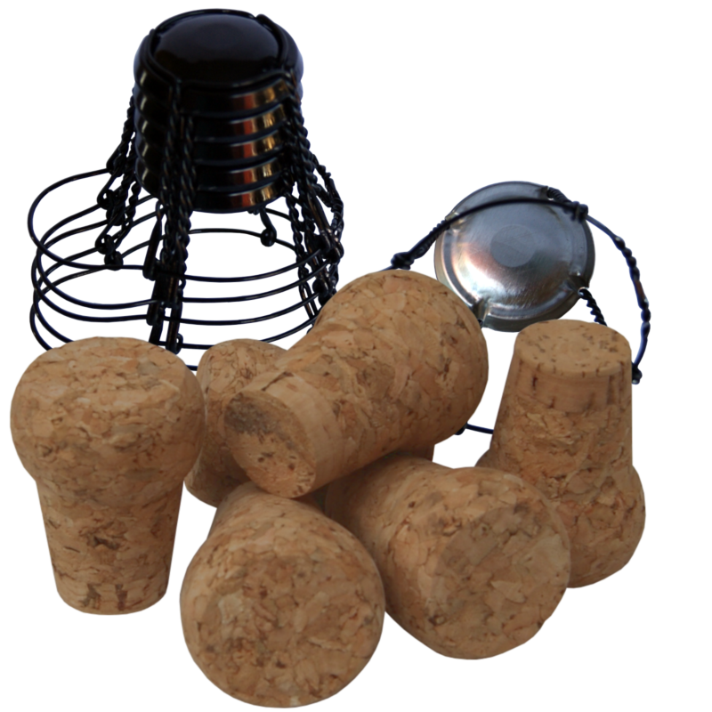 Champagne Corks & Wire Cages - Pack Of 6 - Traditional Style Real Cork | eBay